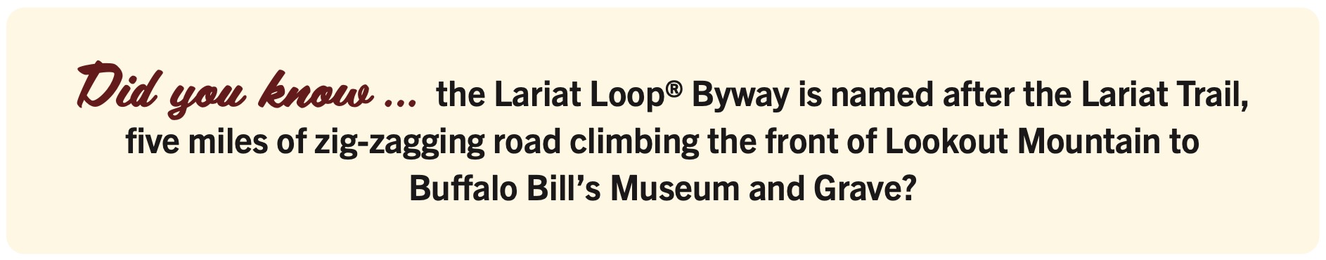 Get in the Loop! - Lariat Loop